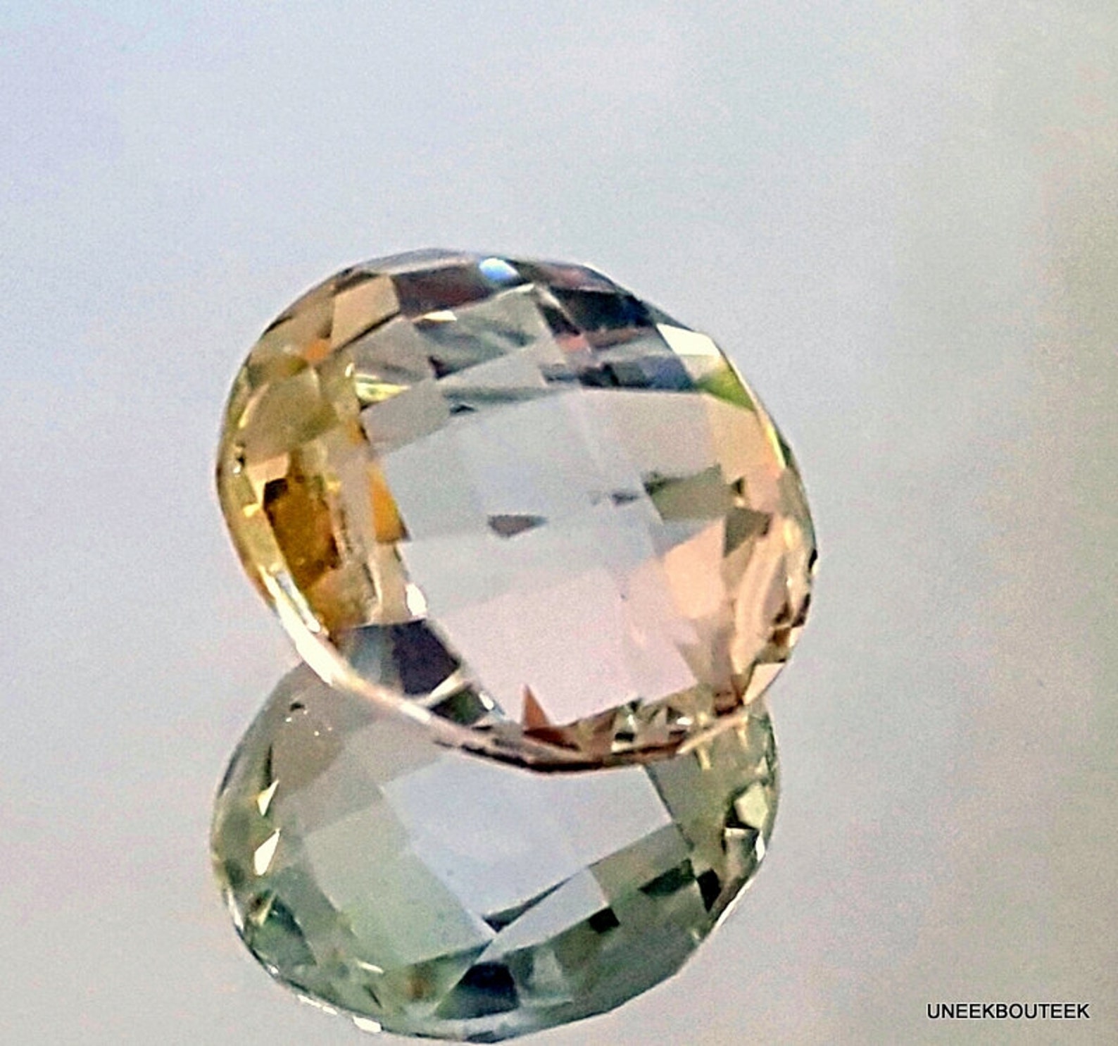 Piedra preciosa de topacio blanco redondo 8.5cts Corte de tablero de ...