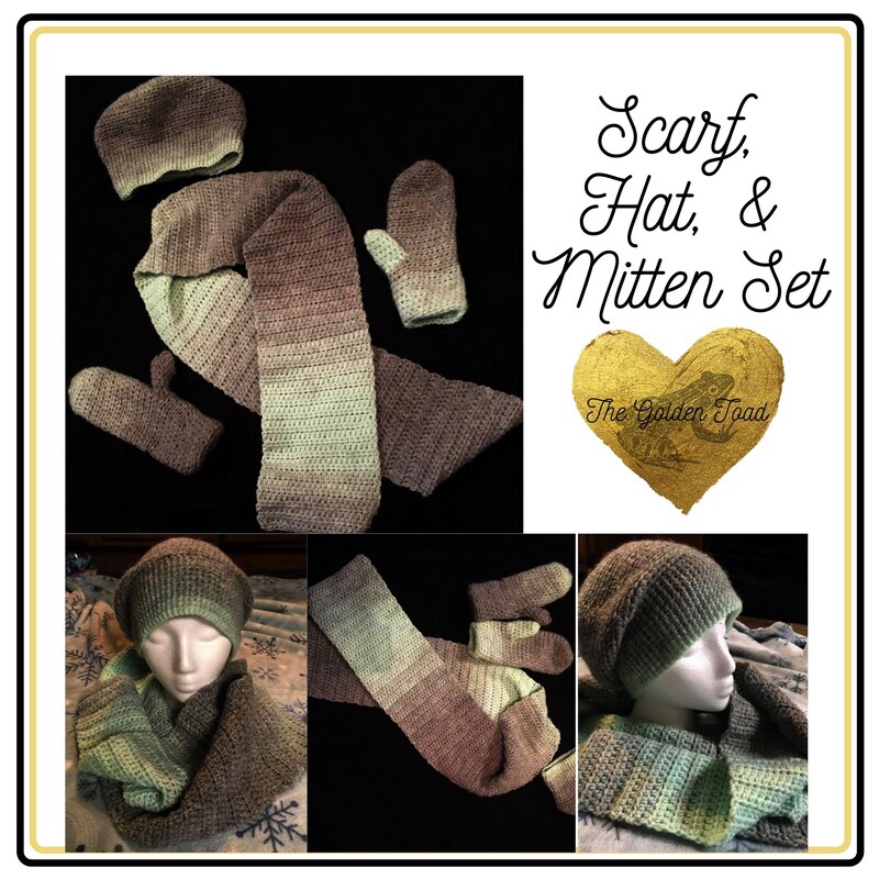 Scarf Mitten Set - Etsy