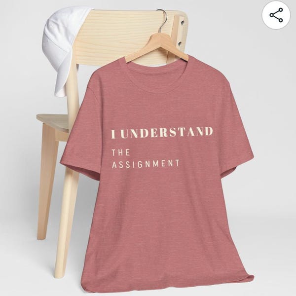 I Understand the Assignment Tshirt - Etsy