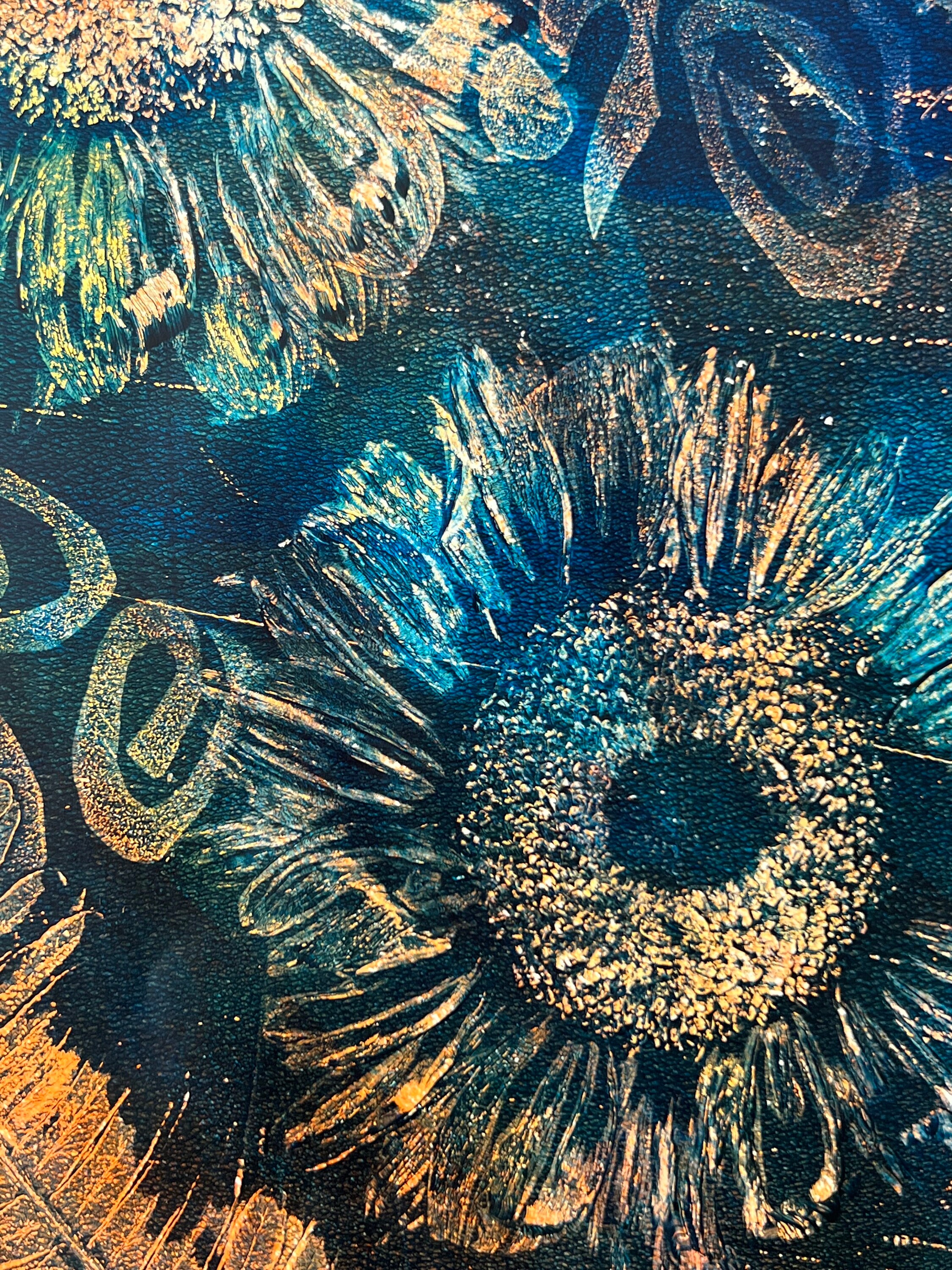 Original Botanical Gel Prints, Monoprints sunflower Beauty - Etsy