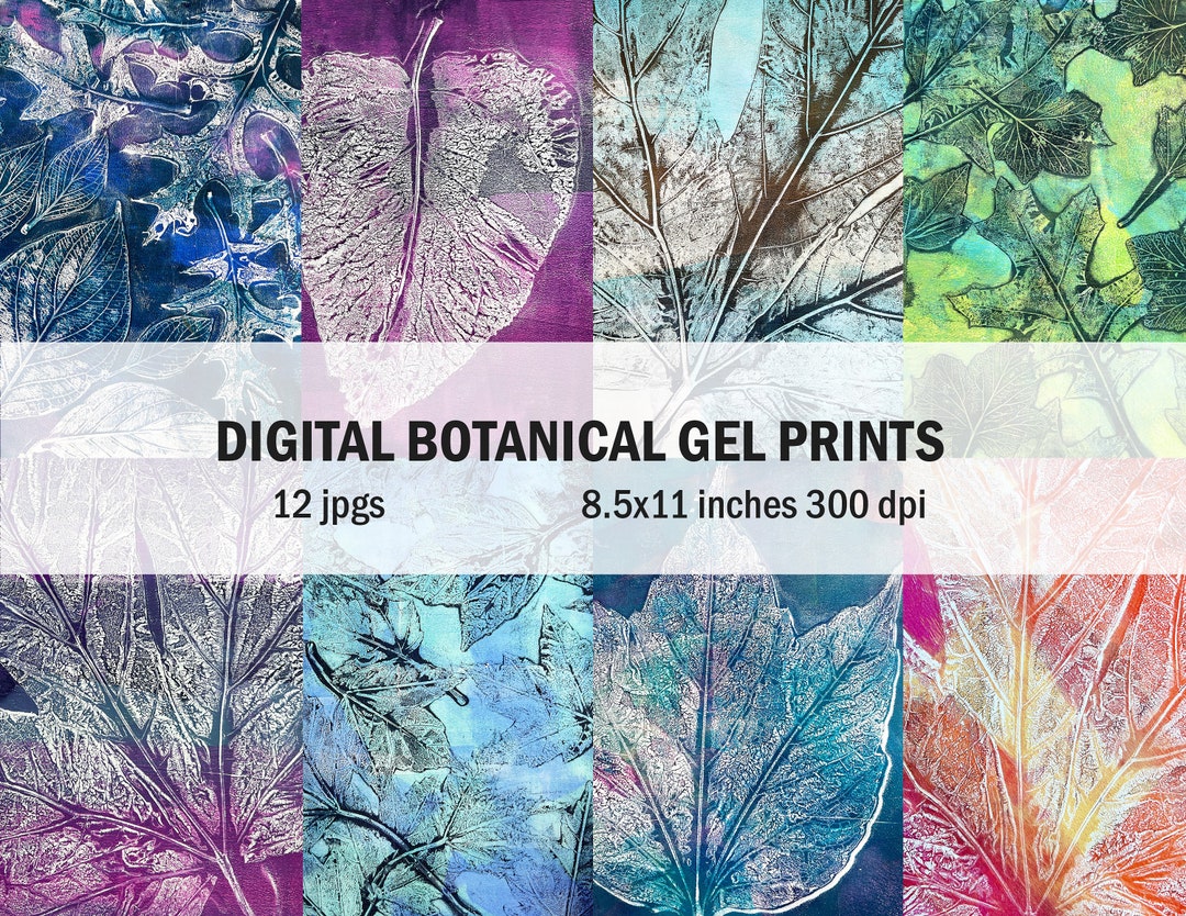 Digital Botanical Gel Prints - Etsy