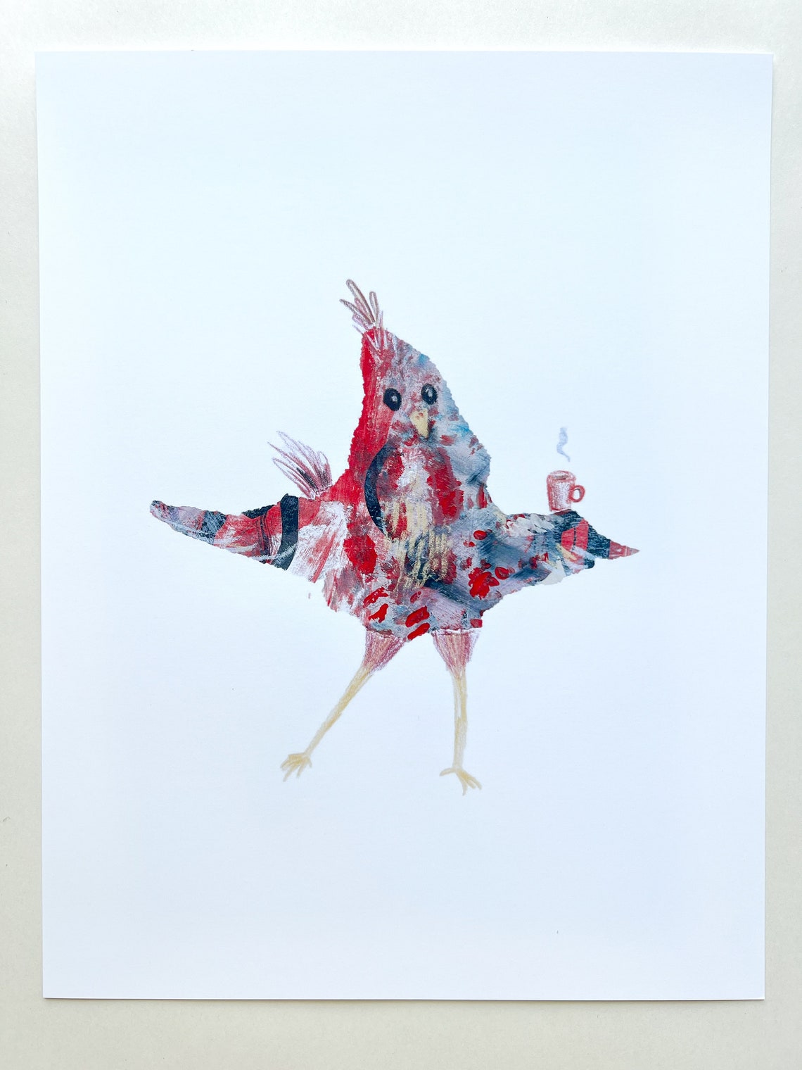 Paper Collage Birds Art Prints - Etsy