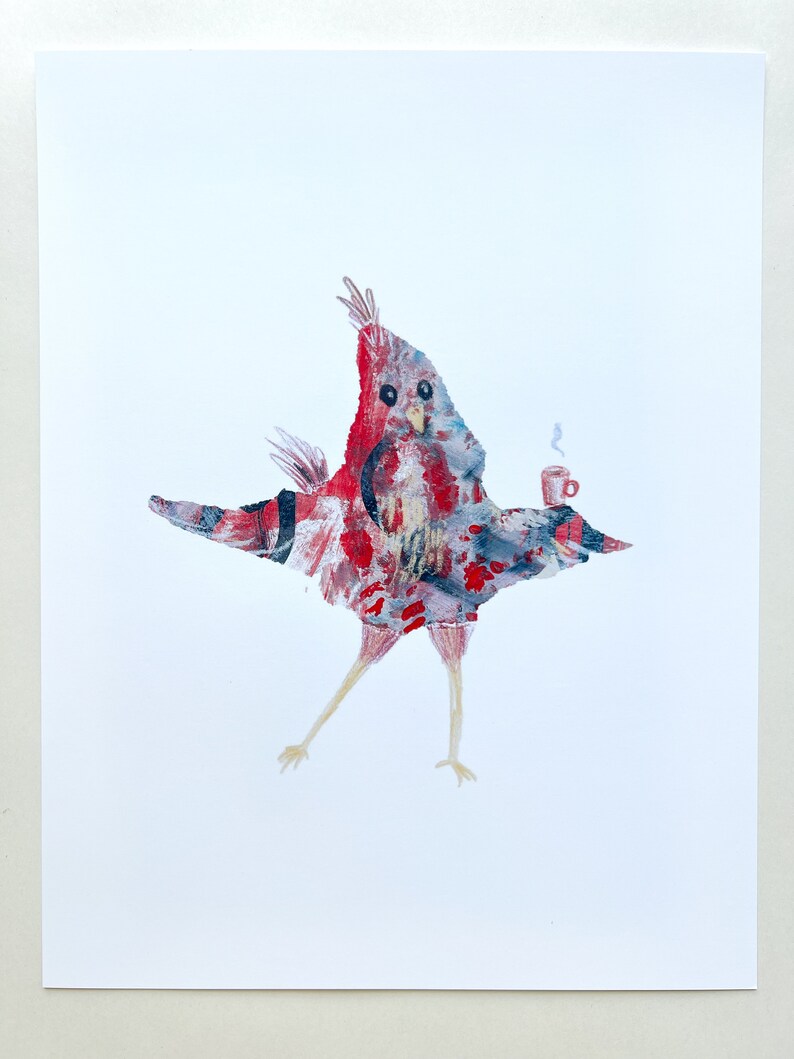 Paper Collage Birds Art Prints - Etsy