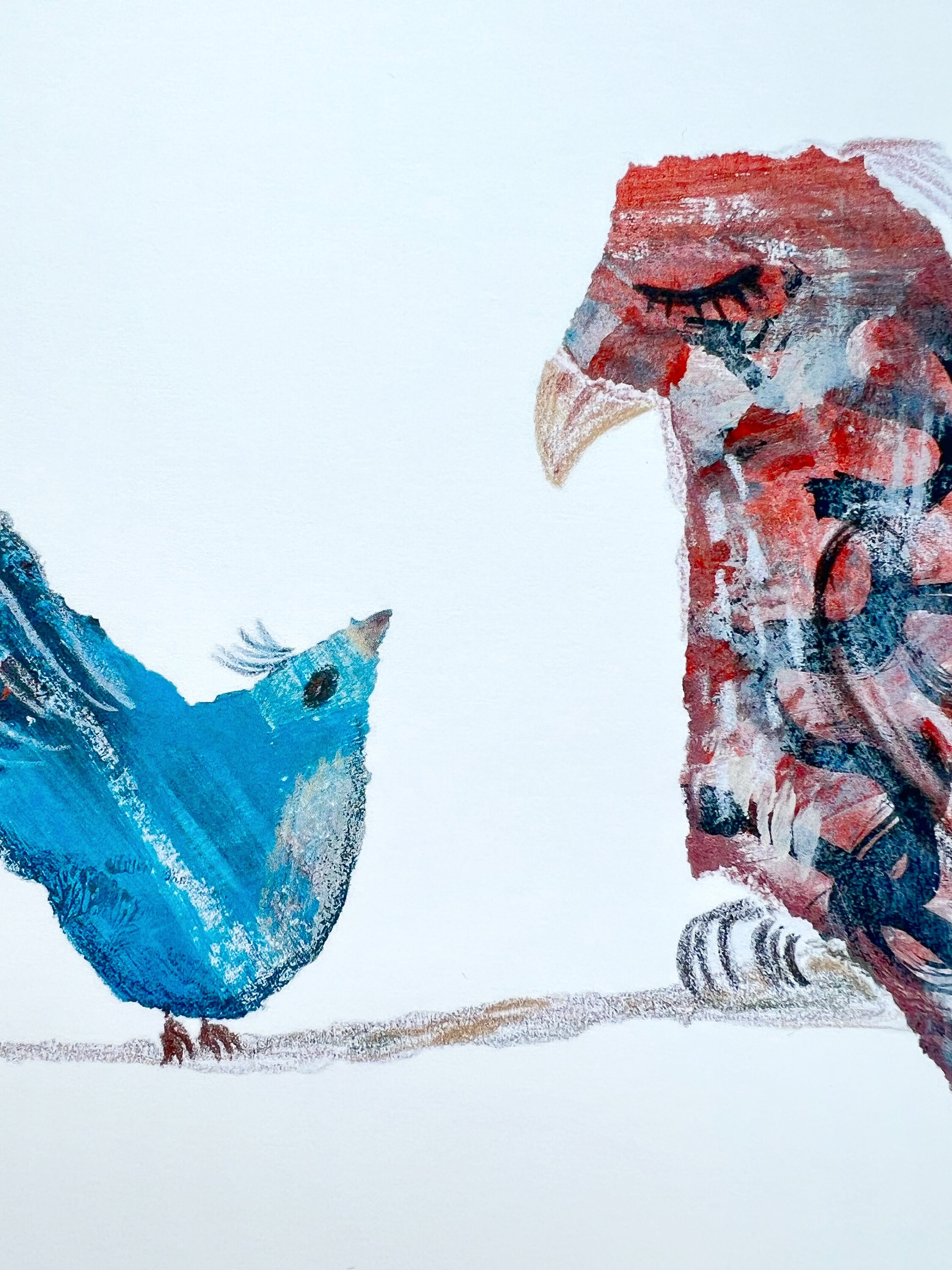Paper Collage Birds Art Prints - Etsy