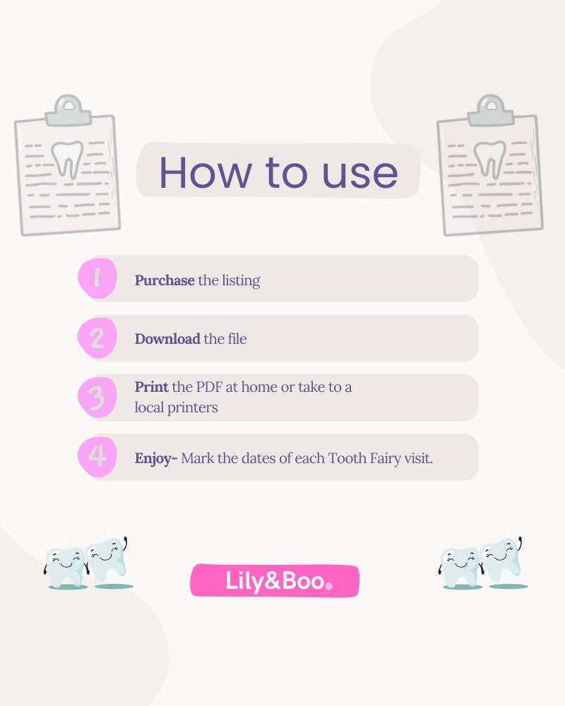 Lost Tooth Chart, Digital File, INSTANT DOWNLOAD- Light Blue Background ...