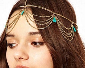 Gold Head Piece - Etsy