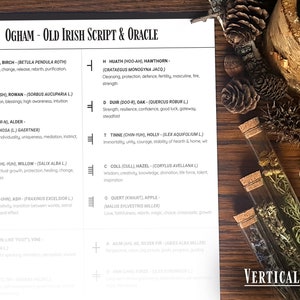 Ogham Cheat Sheets - Etsy