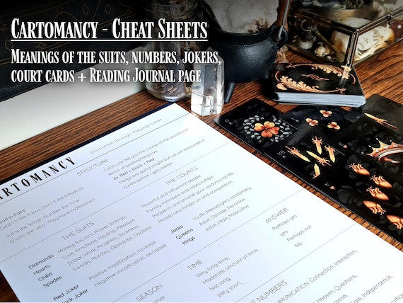 Cartomancy Cheat Sheets - Etsy Australia