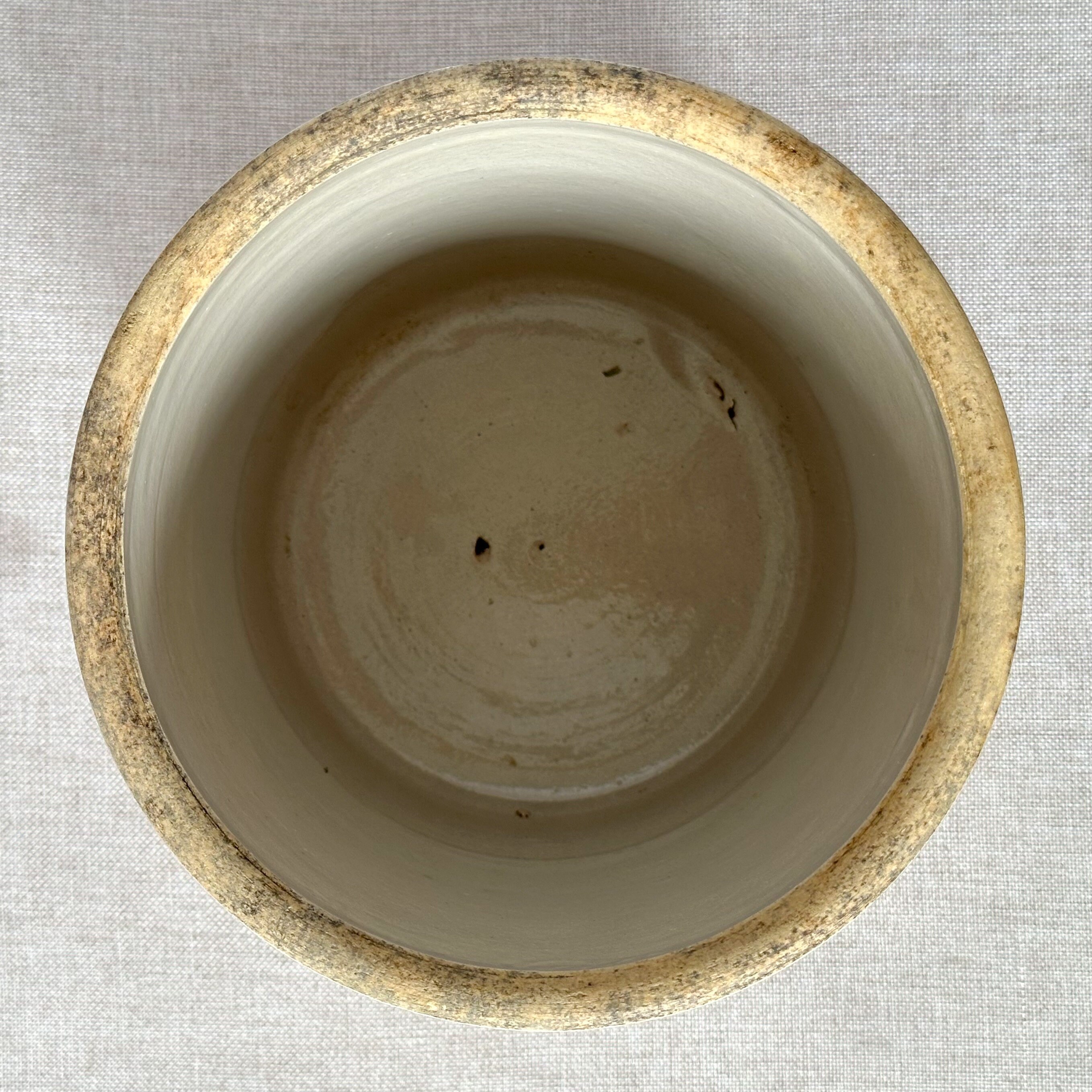 Antique Glazed Stoneware Pottery Crock Container, Tall Crockery ...