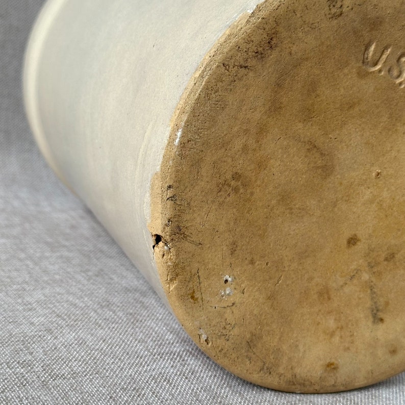 Antique Glazed Stoneware Pottery Crock Container, Tall Crockery ...