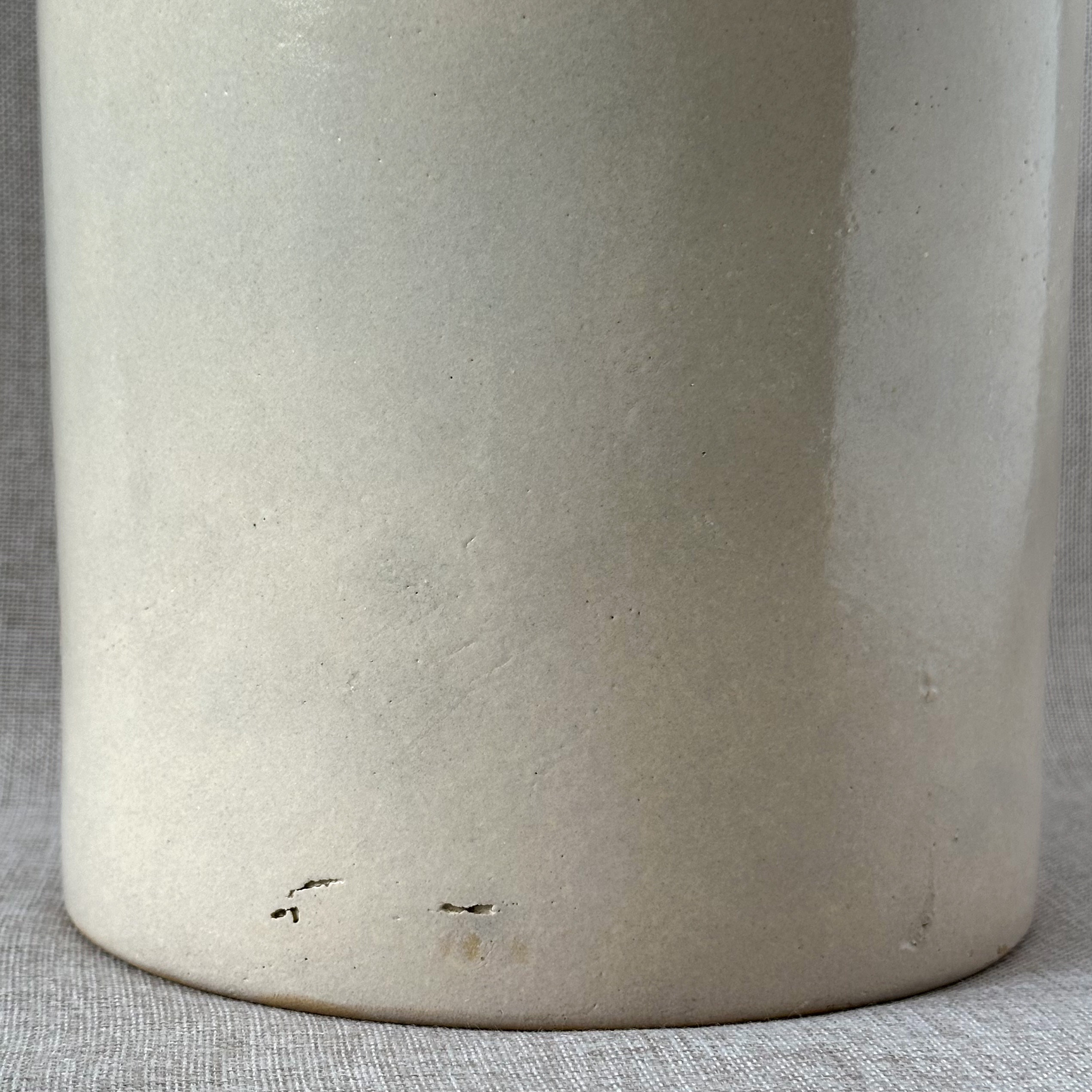 Antique Glazed Stoneware Pottery Crock Container, Tall Crockery ...