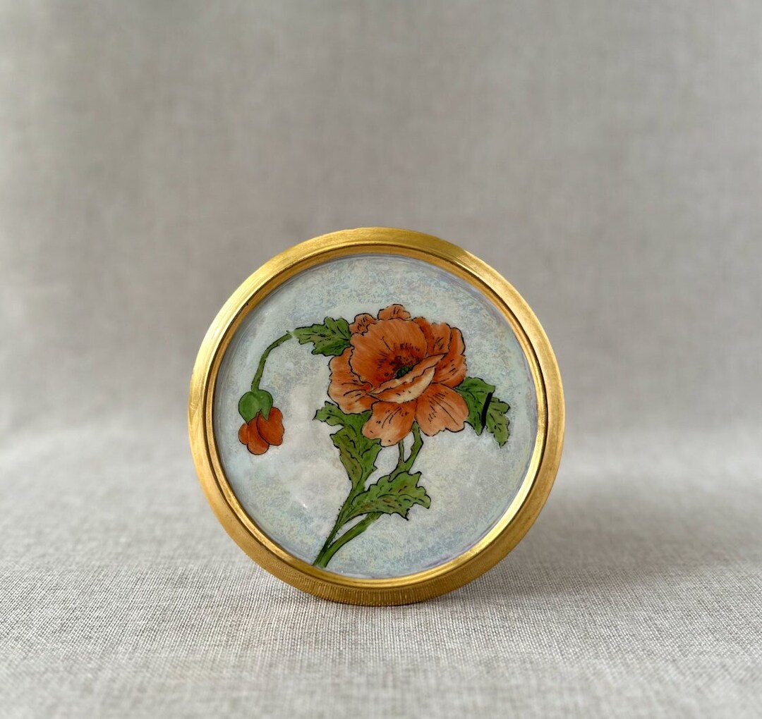 Antique Porcelain Decorative Poppy Floral Illustration Plate - Etsy