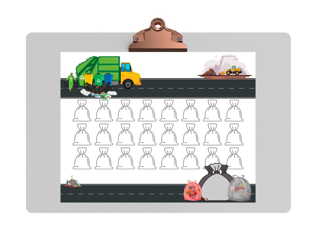 Garbage Truck Potty Chart, Potty Chart for Boy, Boy Potty Chart, Truck ...