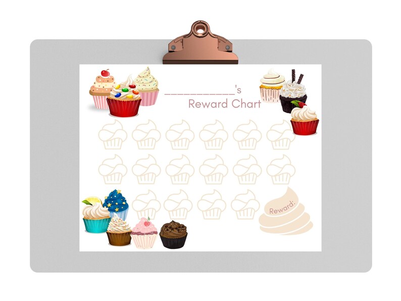 Cupcake Reward Chart, Behavior Chart, Kids Reward Chart, Reward Chart ...