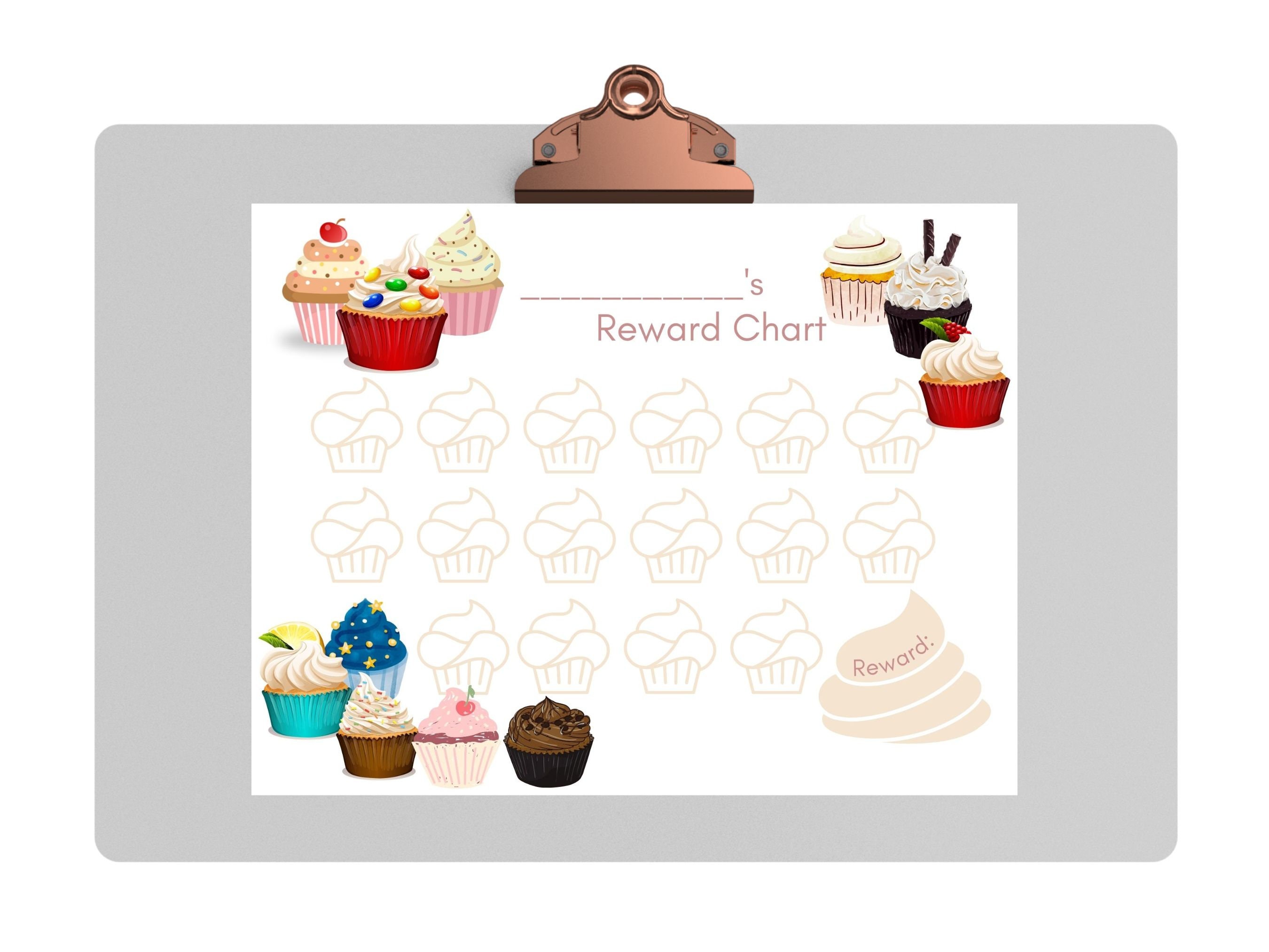 Cupcake Reward Chart, Behavior Chart, Kids Reward Chart, Reward Chart ...