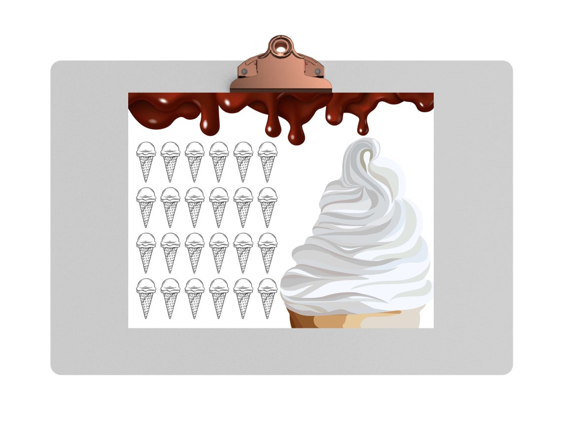 Ice Cream Reward Chart, Behavior Chart, Sticker Chart, Potty Chart ...