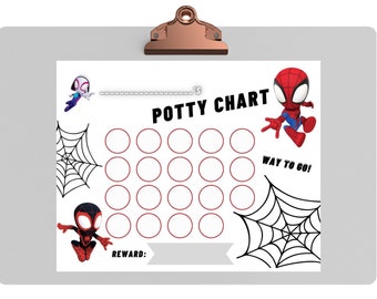 Spiderman Toilet Chart - Etsy Norway