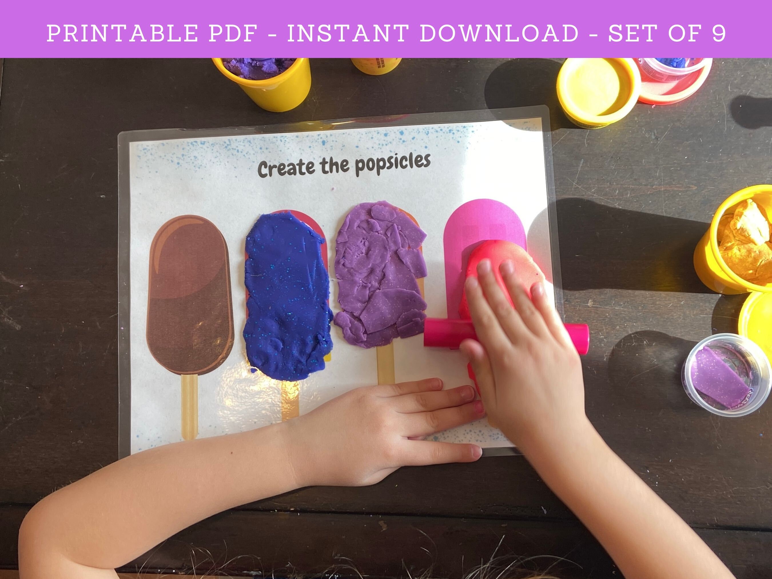FOOD Play Dough Mats, Play Dough Activity, Busy Book Printable ...