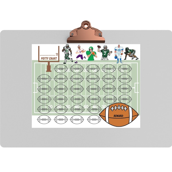 Football Reward Chart Printable - Etsy