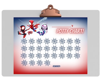 Spiderman Toilet Chart - Etsy Norway