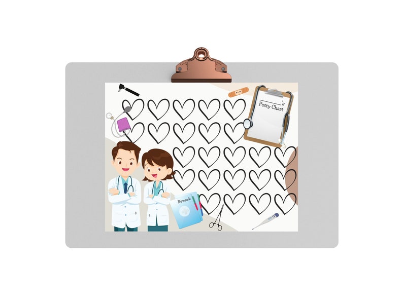 Doctor Potty Chart, Physician Potty Chart, Potty Training Chart, Doctor ...