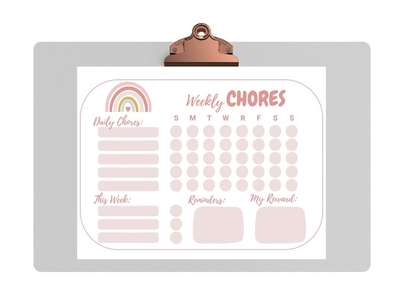 Chore Chart for Kids, Kids Chores, Kids Chore Chart, Responsibility ...