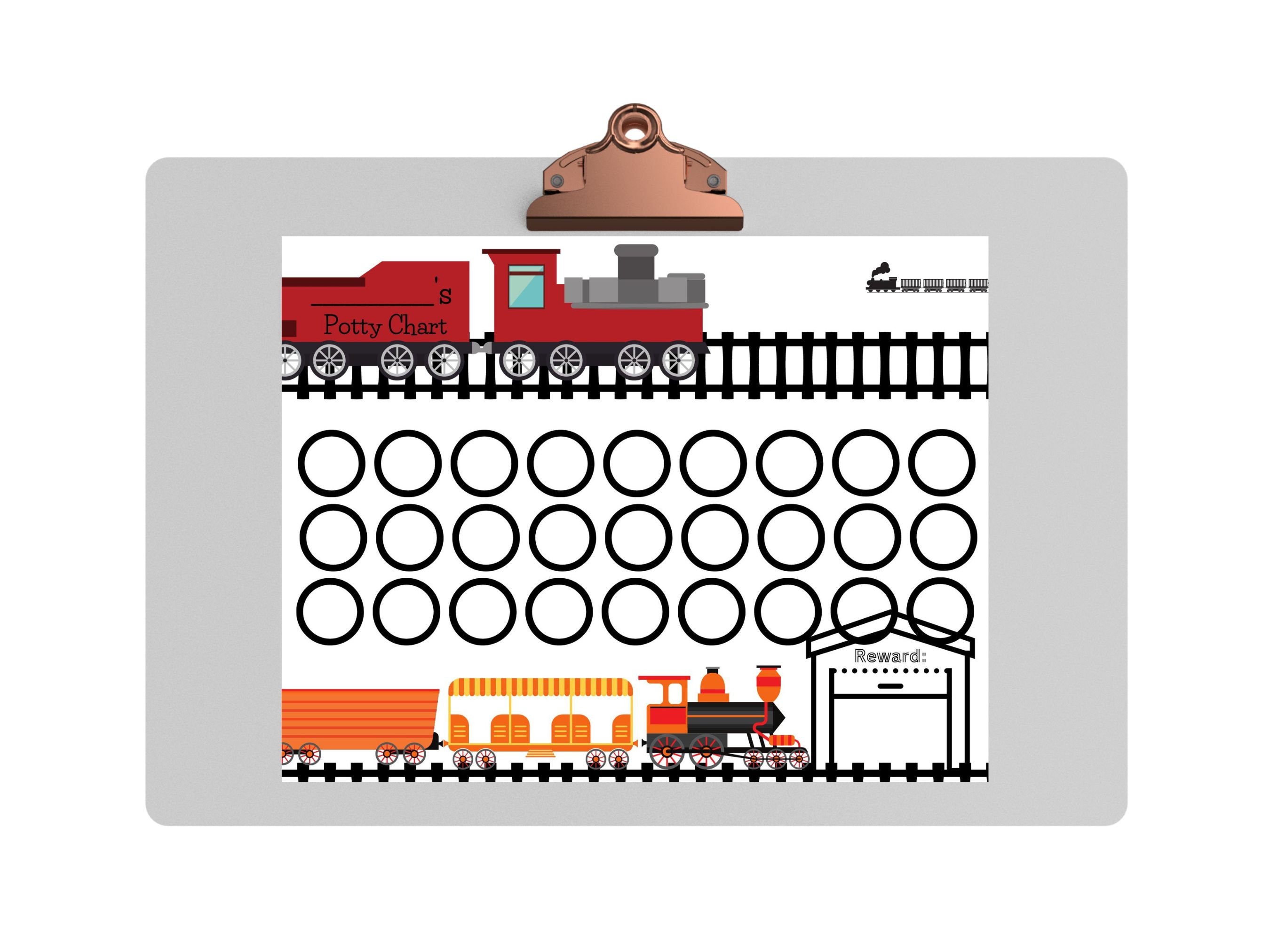 Train Potty Training Chart, Train Potty Chart, Train Reward Chart ...
