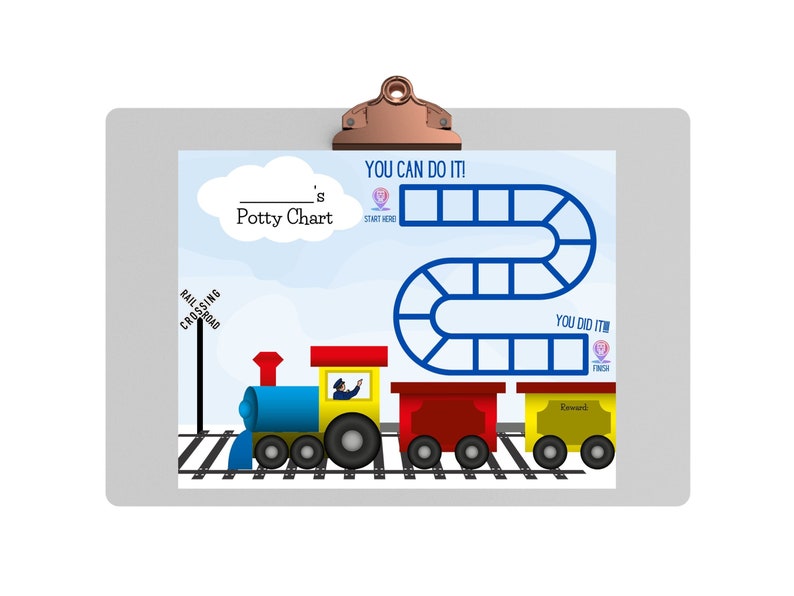 Train Potty Chart, Train Printable Behavior Chart, Train Potty Sticker ...