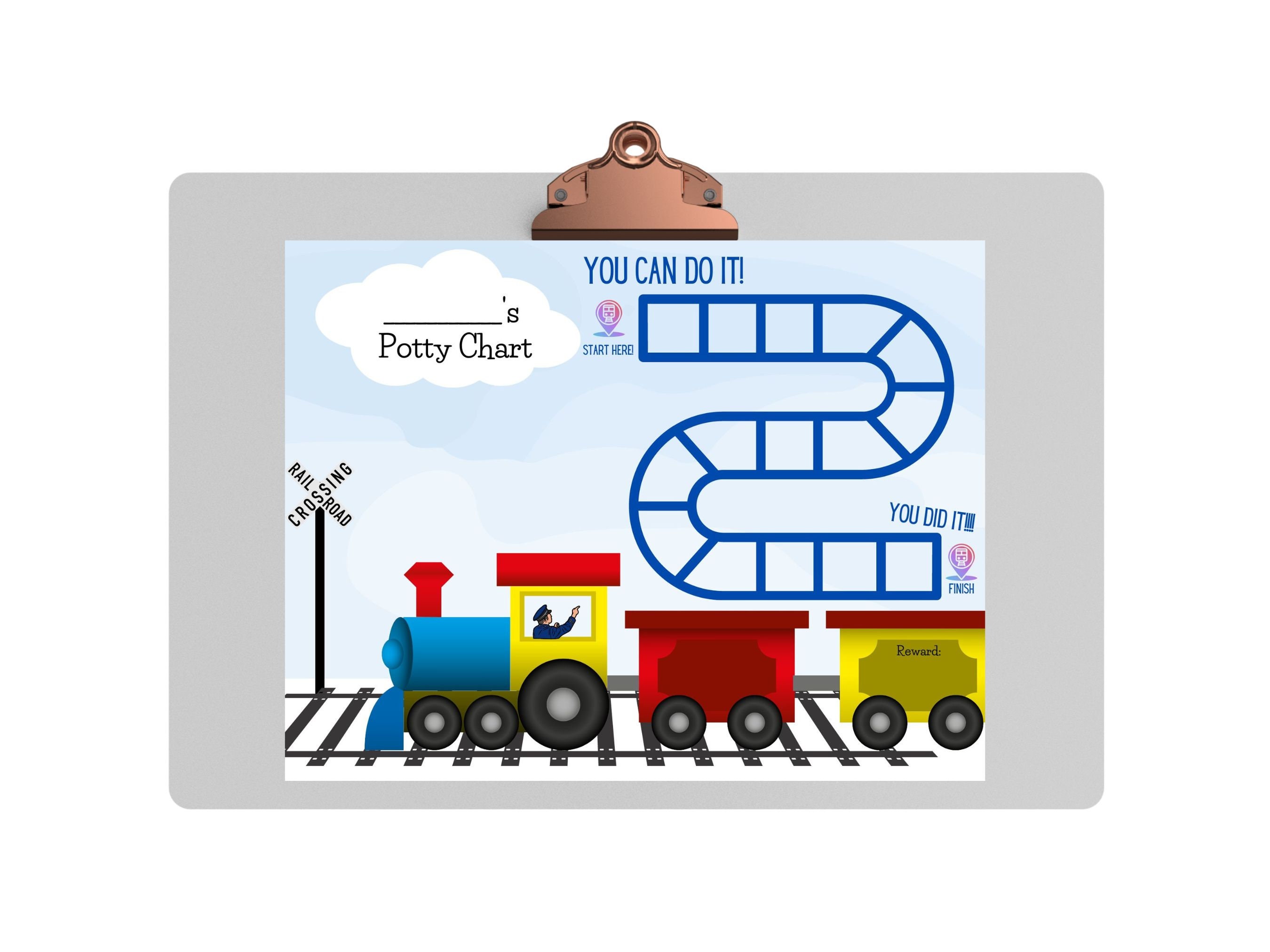 Train Potty Chart, Train Printable Behavior Chart, Train Potty Sticker ...