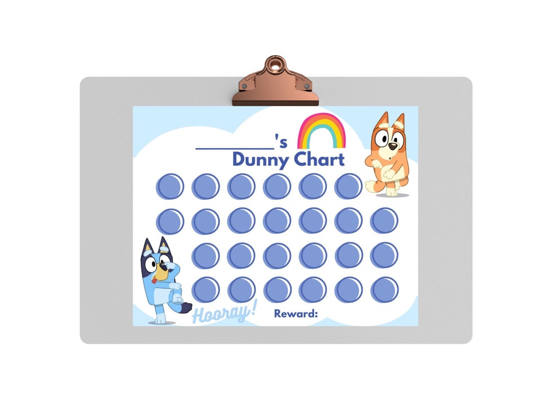 Bluey Dunny Chart Blue Healer Bluey Bluey Reward Chart - Etsy Israel