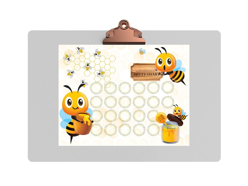 Bee Potty Chart, Bee Potty Reward Chart, Potty Training Chart, Potty ...