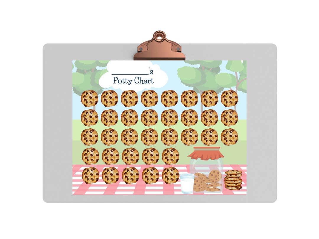 Cookie Potty Chart, Cookie Behavior Chart, Cookie Sticker Chart, Cookie ...