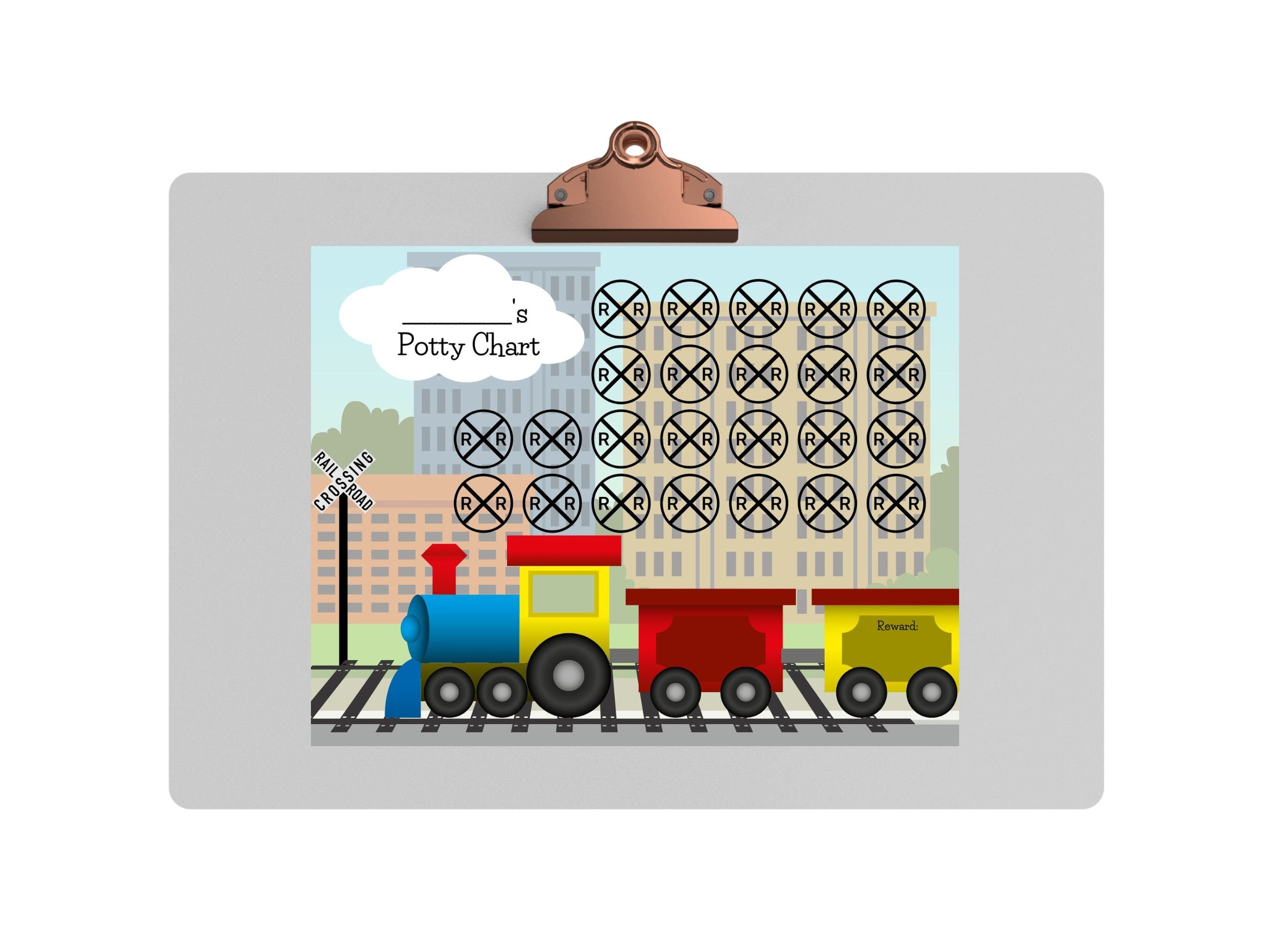 Train Potty Chart, Train Potty Training Chart, Potty Training Chart ...