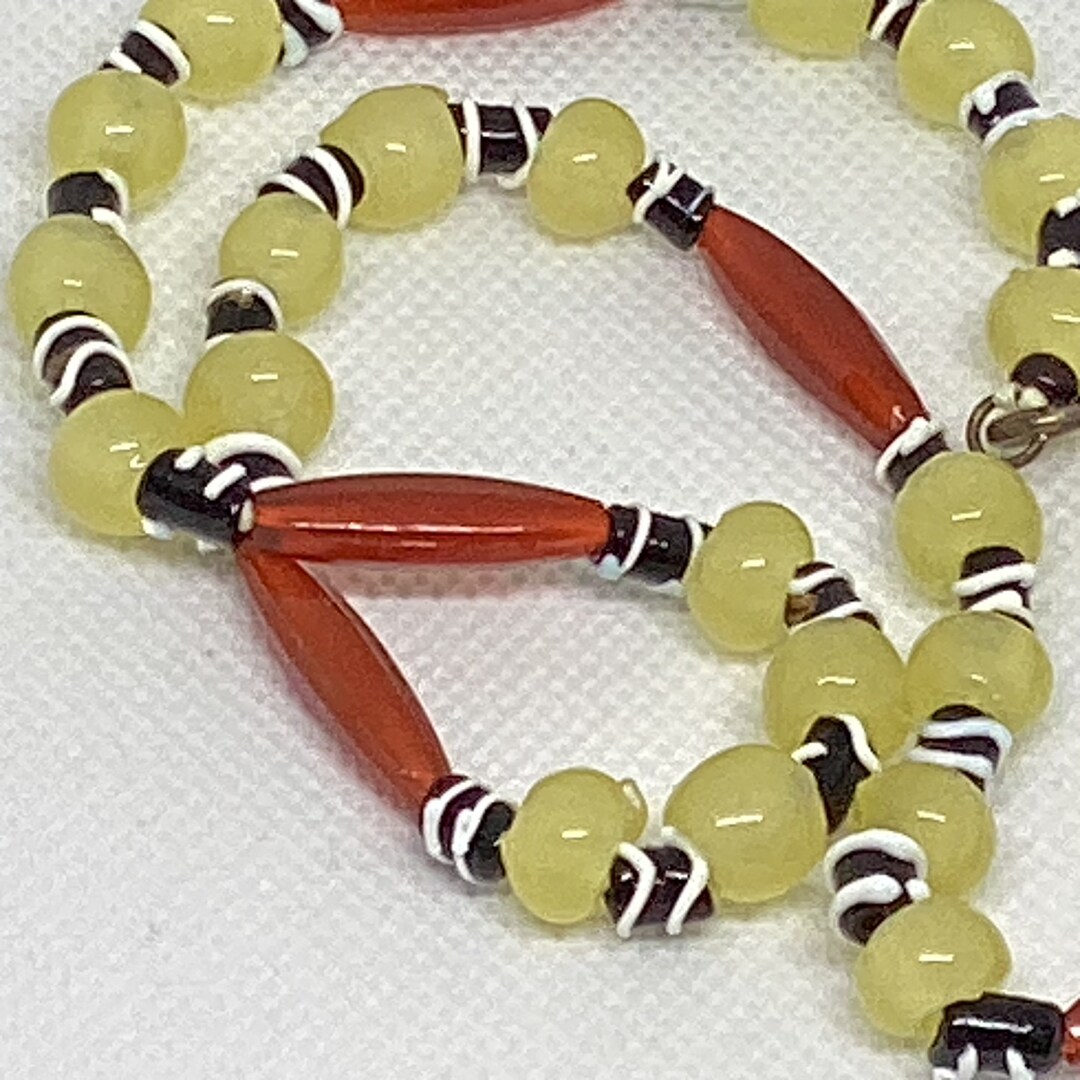 Antique UV Reactive Czech Glass Beads From Early Twentieth Century - Etsy