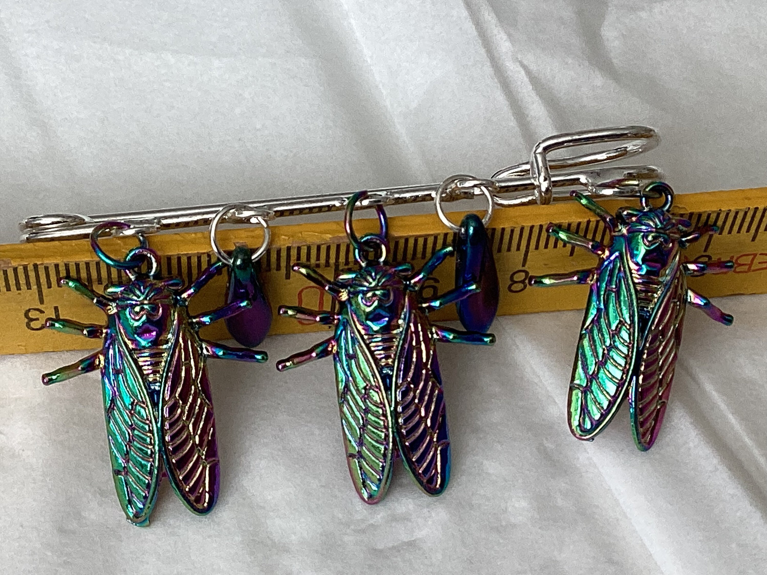Rainbow Ion Plated Cicada Bug Rainbow Jewellery Inspired by Art Nouveau ...