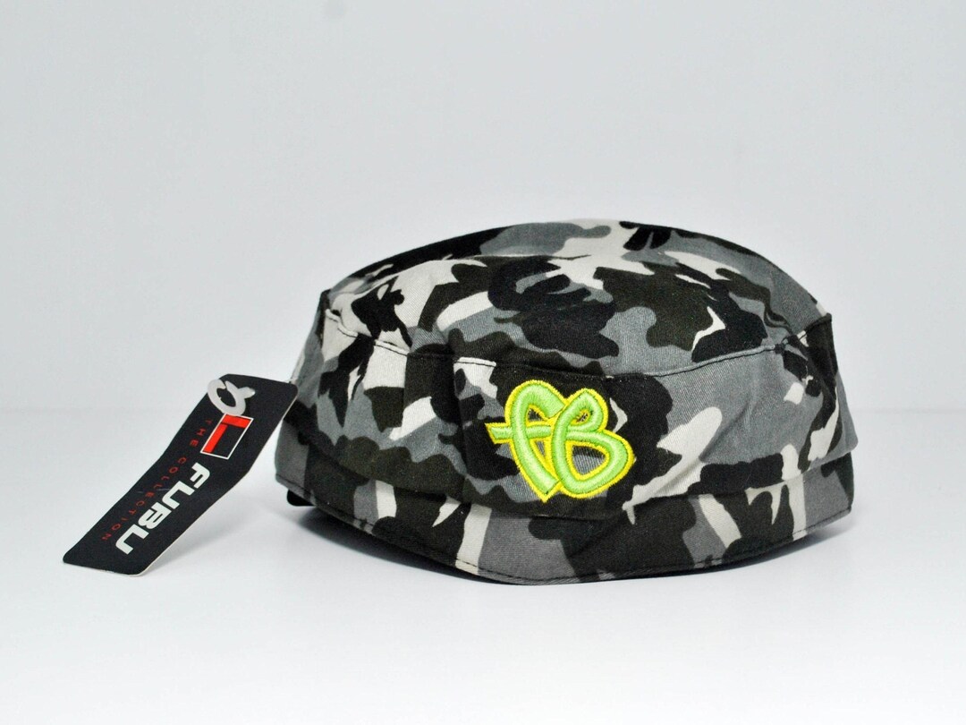 Fubu Army Camouflage Cotton Canvas Beanie for Men Women Hip Hop Wear ...