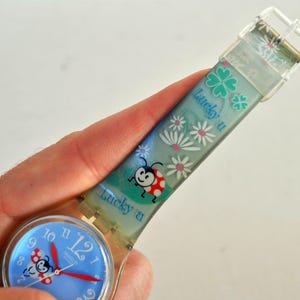 Swatch Plastic Blue Lady Bug Wrist Hippie Unisex Round Waterproof ...