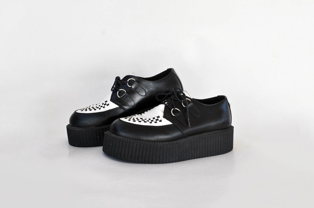 Platform Creepers Demonia Shoes Womens Platforms Black Leather Platform ...
