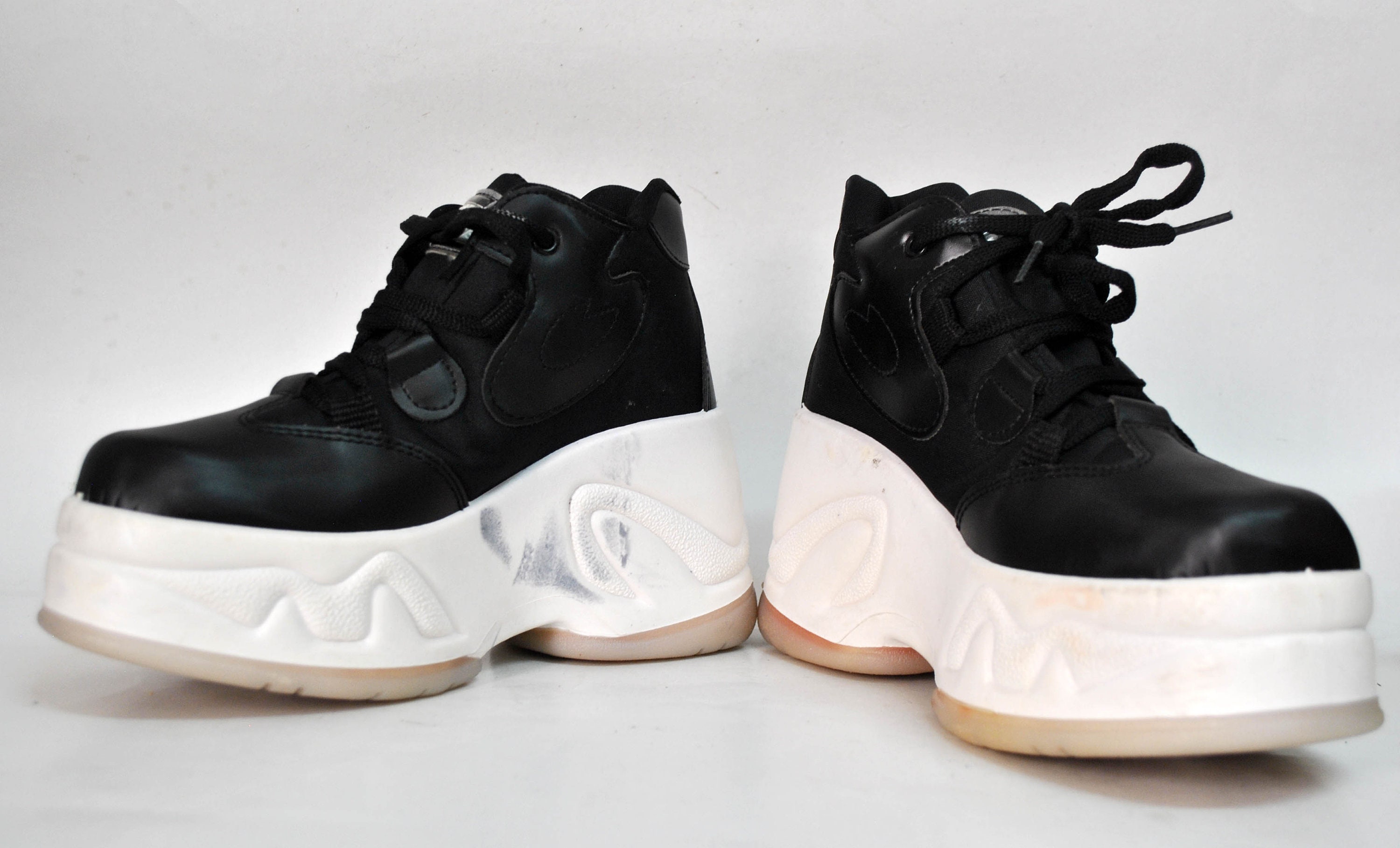 Platform shoes vintage platform platform sneakers black | Etsy