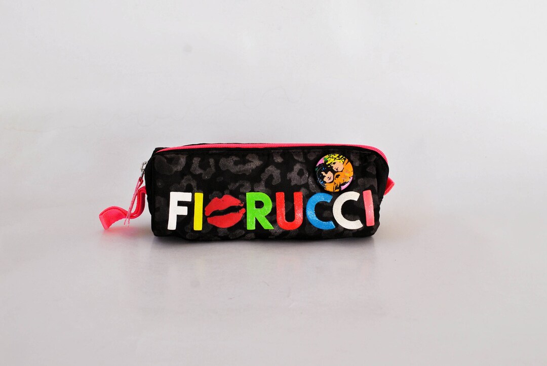 Black Fiorucci 90s Medium Sized Pencil Case Make up Beach Carry Case ...