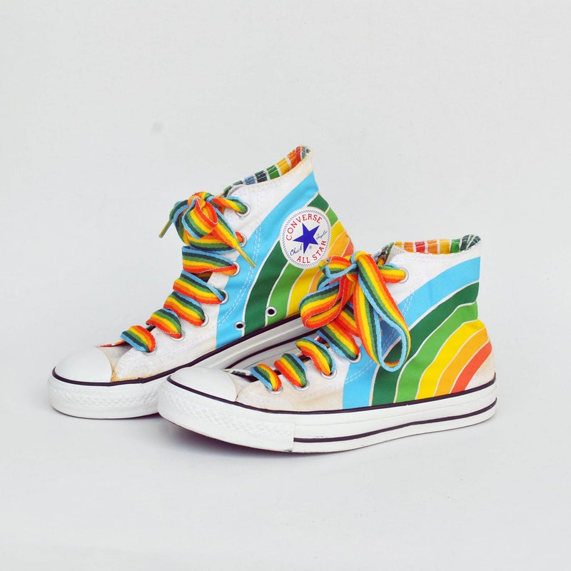 Rainbow Converse - Etsy