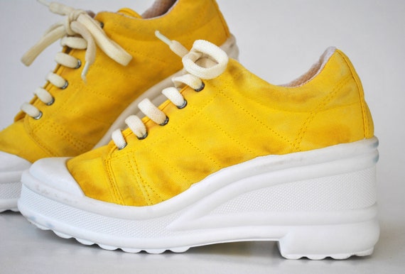 platform shoes sneakers yellow platforms 90s buffalo … - Gem