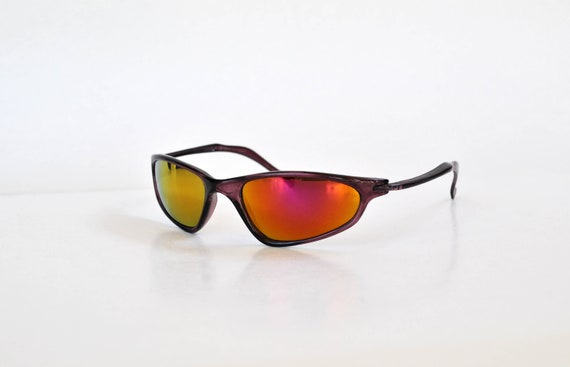 Red Matrix Rave Sunglasses Rectangle Sun Glasses Vintage Retro - Etsy