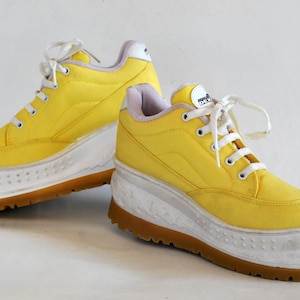 Yellow Platform Shoes Platform Sneakers Size Eu 38 Uk 5 Us 7 Platforms ...