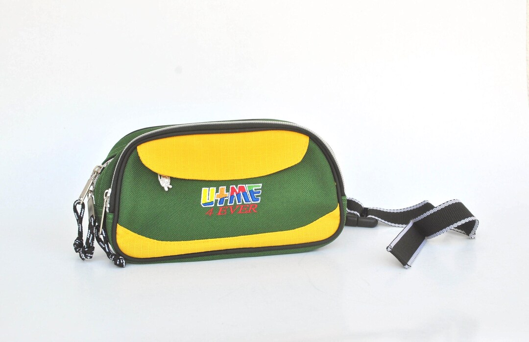 Vintage Style Green & Yellow Waist Bag – Retro Belt Pouch – 90s Small ...