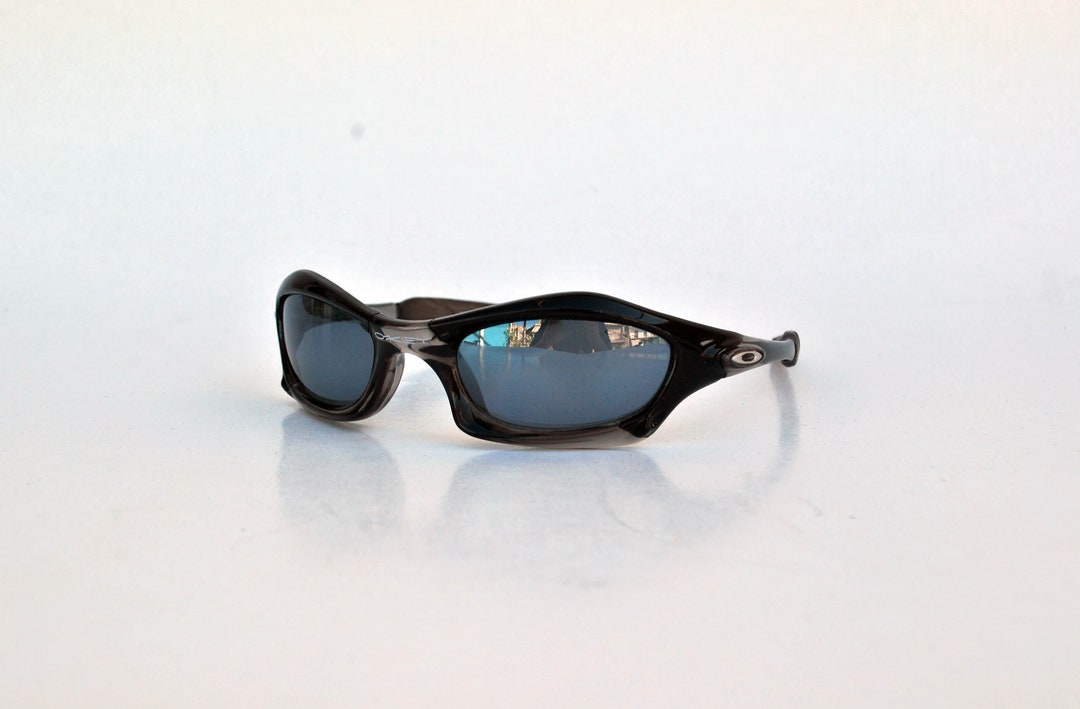 Matrix Rave Sunglasses Glossy Black Clear Round Sun Glasses Vintage ...