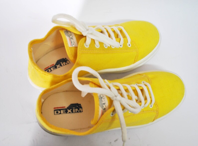 Pale Yellow Summer Platform Shoes Sneakers Womens Vintage Platform ...