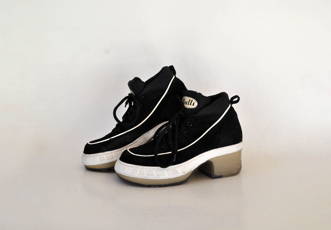 Y2k Platform Shoes Black Sneakers Size Eu 37 Uk 4 Us 6 Platforms 90s ...