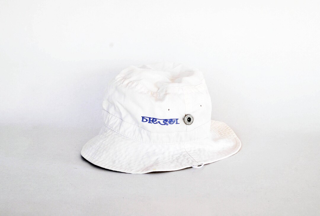 Vintage Diesel Hat Bucket Hip Hop Indie Fashion Y2k Rave Style Mens ...