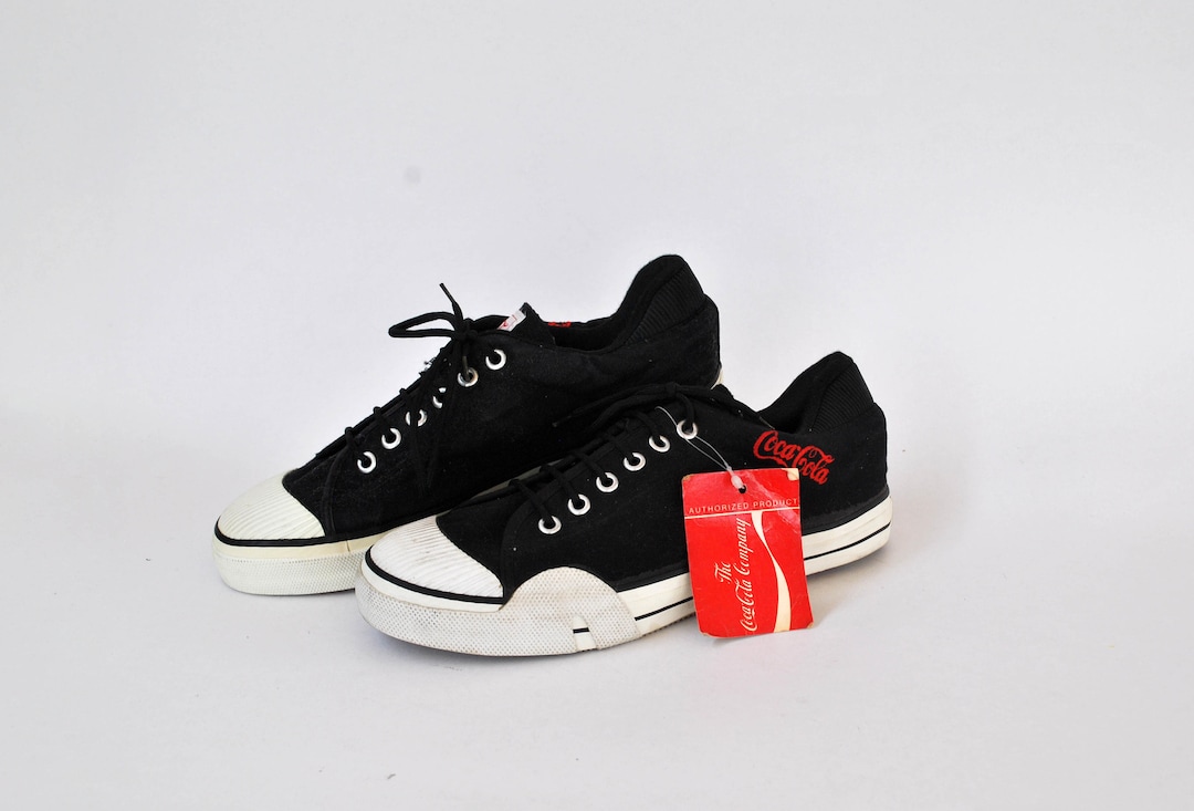 Black Coca Cola Collectors Coke 80s Hipster Trainers Casual Sport ...